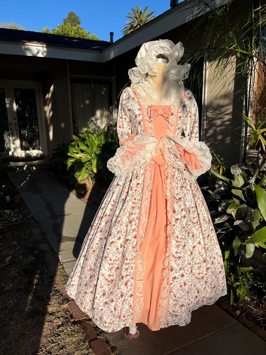 Marie Antoinette Dress, Colonial Gown, Historical Reenactment Costume ...
