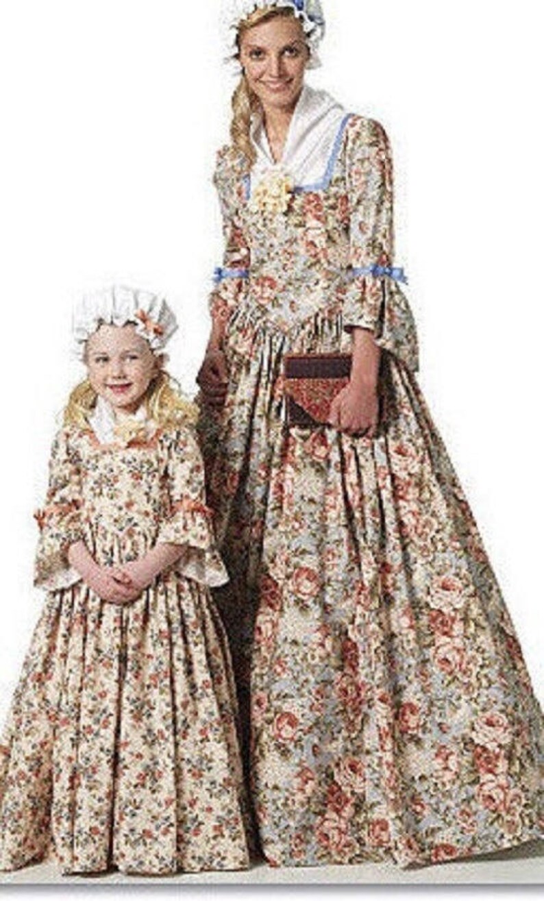 Colonial dress made to measurement choice of fabric woman size | Etsy