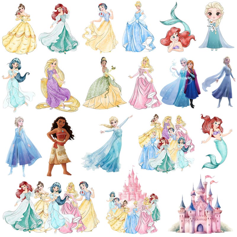 Digital Princess Cutout - Etsy
