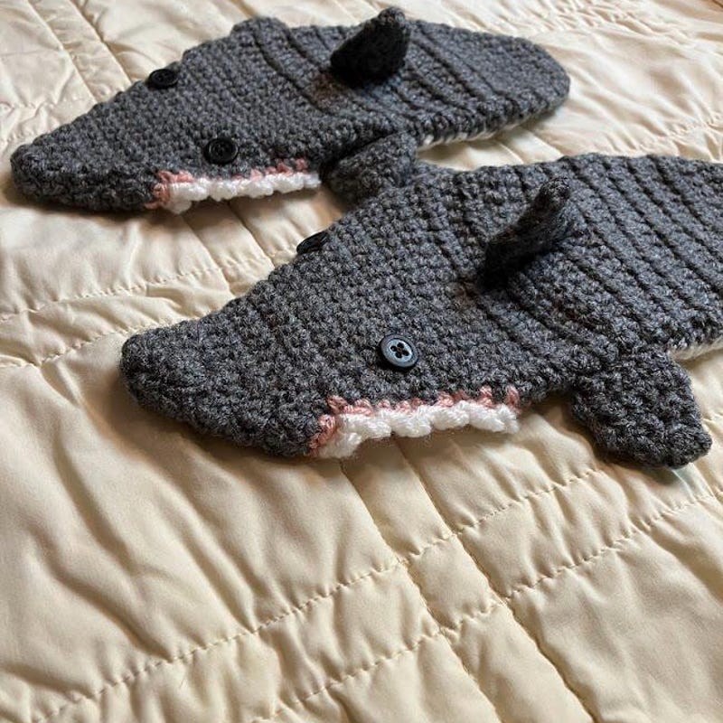 Shark Slippers - Etsy