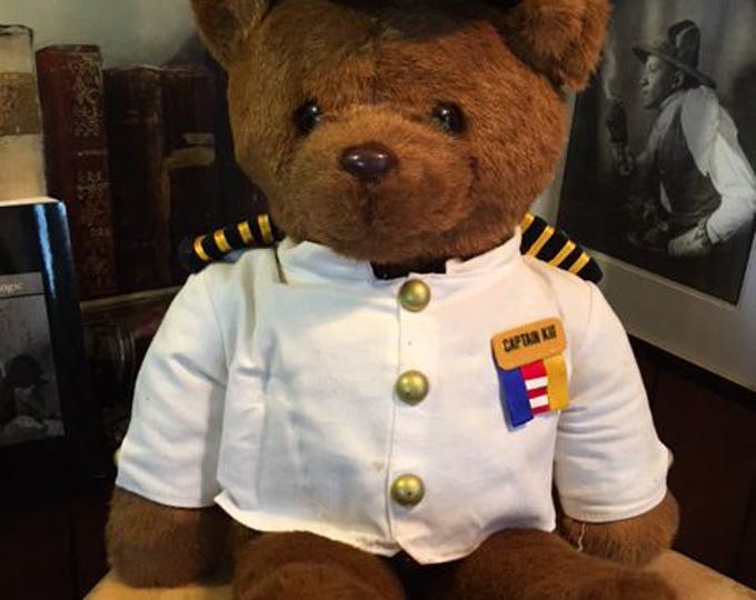 Vintage Captain Kid in Uniform Teddy Bear 22" Tall by Plush - Etsy