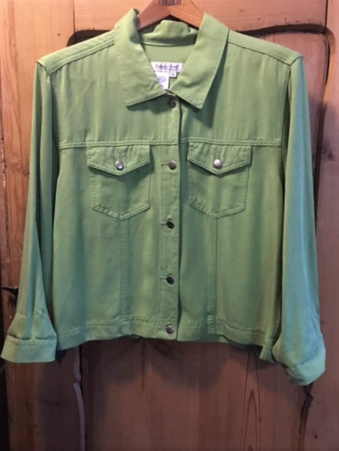 Two Coldwater Creek Light Lime Green and Red Jackets Size PM - Etsy