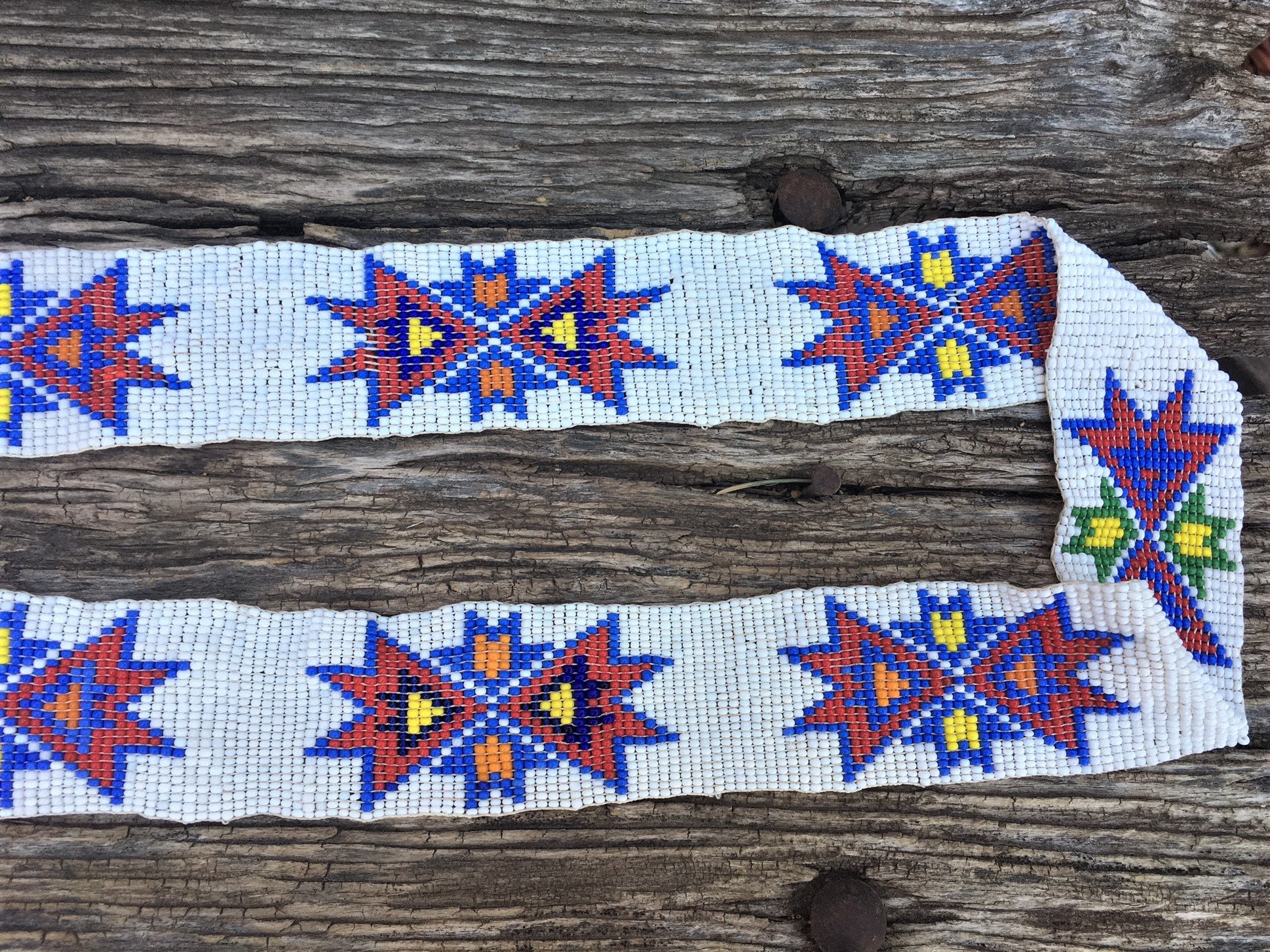 Vintage Native American Sioux Indian Hand Beaded Belt - Etsy