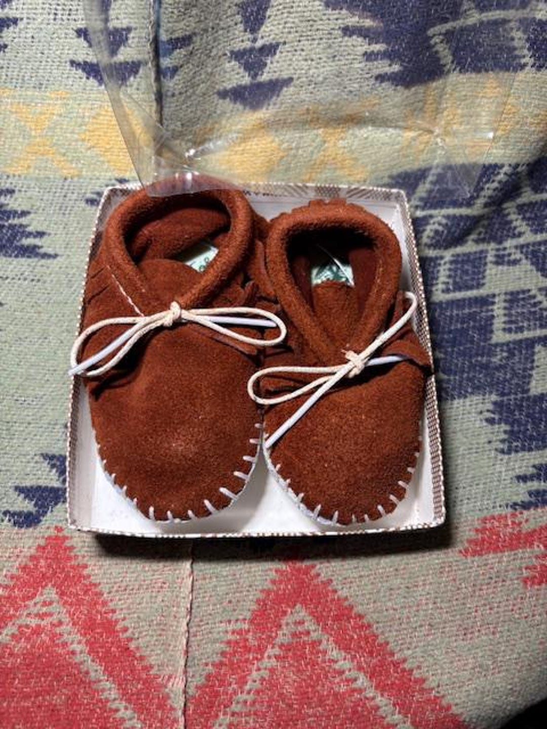 Taos Moccasins "indian Maid" Rust Color Children's Size 3 - Etsy