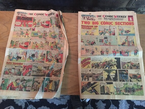1951 the Comic Weekly Los Angeles Examiner Puck Set of 2 Roy - Etsy