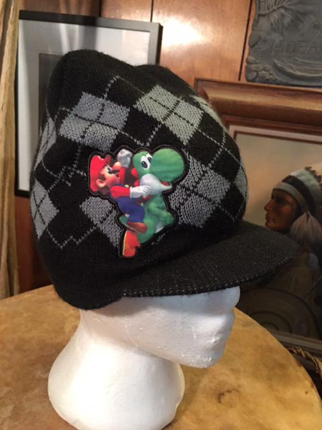 Official Nintendo Mario & Yoshi Knit Cap With Bill - Etsy