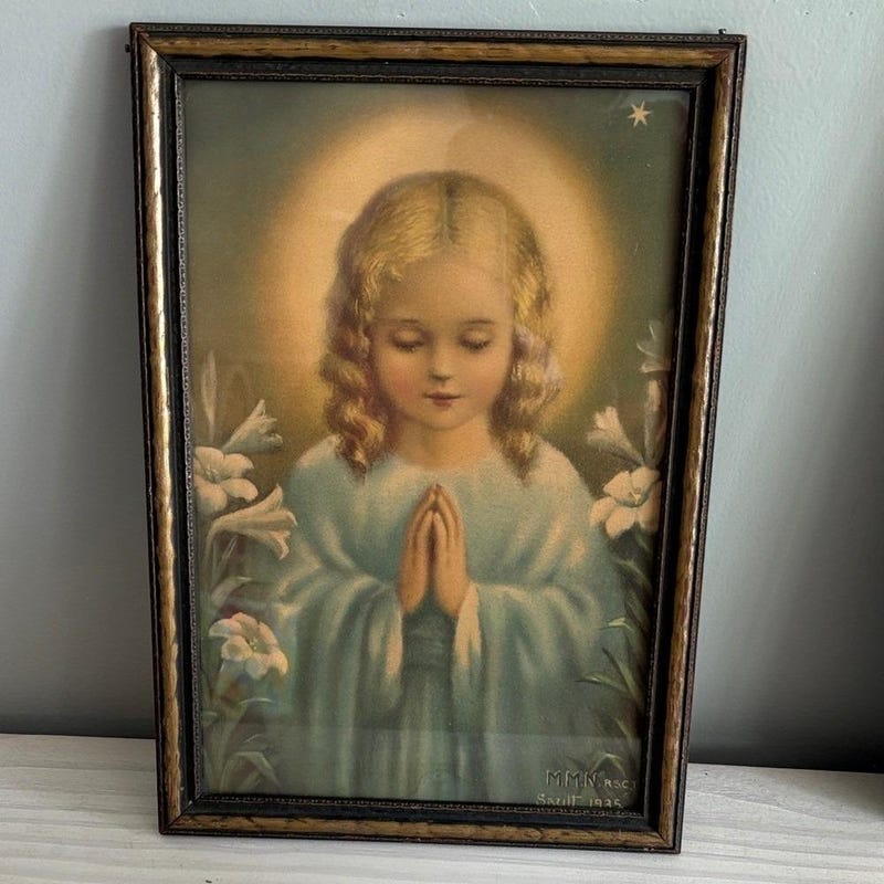 Praying Child Lithograph - Etsy