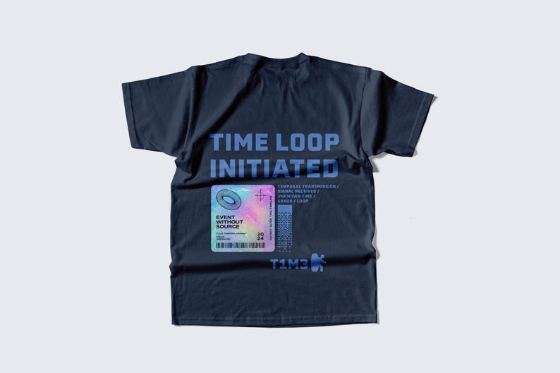 Temporal Signal T-shirt Design, Futuristic Typography, Cyberpunk ...