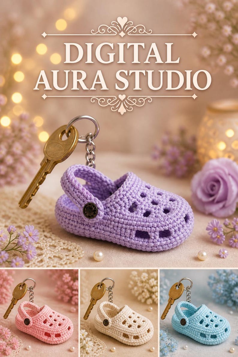 Crochet Crocs Keyring Handmade - Etsy