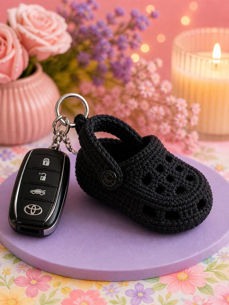 Crochet Crocs Keyring Handmade - Etsy