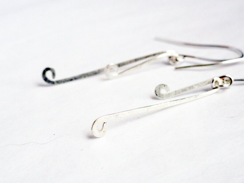 Silver Wire Earrings Branch Earrings Music Notes - Etsy