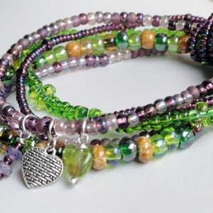 Custom Bracelet - Choose Color Scheme - Beaded Bracelet - Multistrand ...