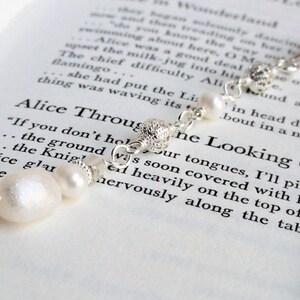 Pearl Bookmark - Freshwater Pearls - Beaded Bookmark - Cream Bookmark ...