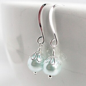 Ice Earrings - Pale Blue Earrings - Snowflake Earrings - Christmas ...