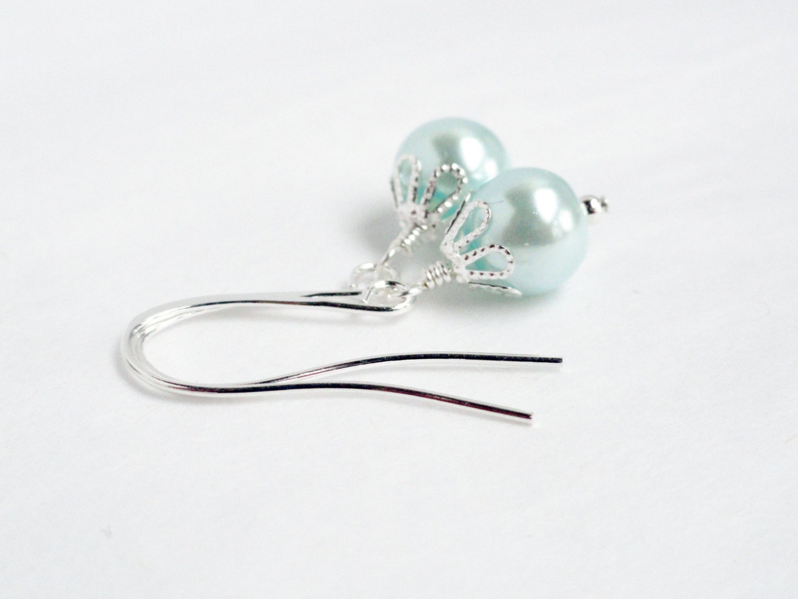 Ice Earrings Pale Blue Earrings Snowflake Earrings Christmas Earrings ...