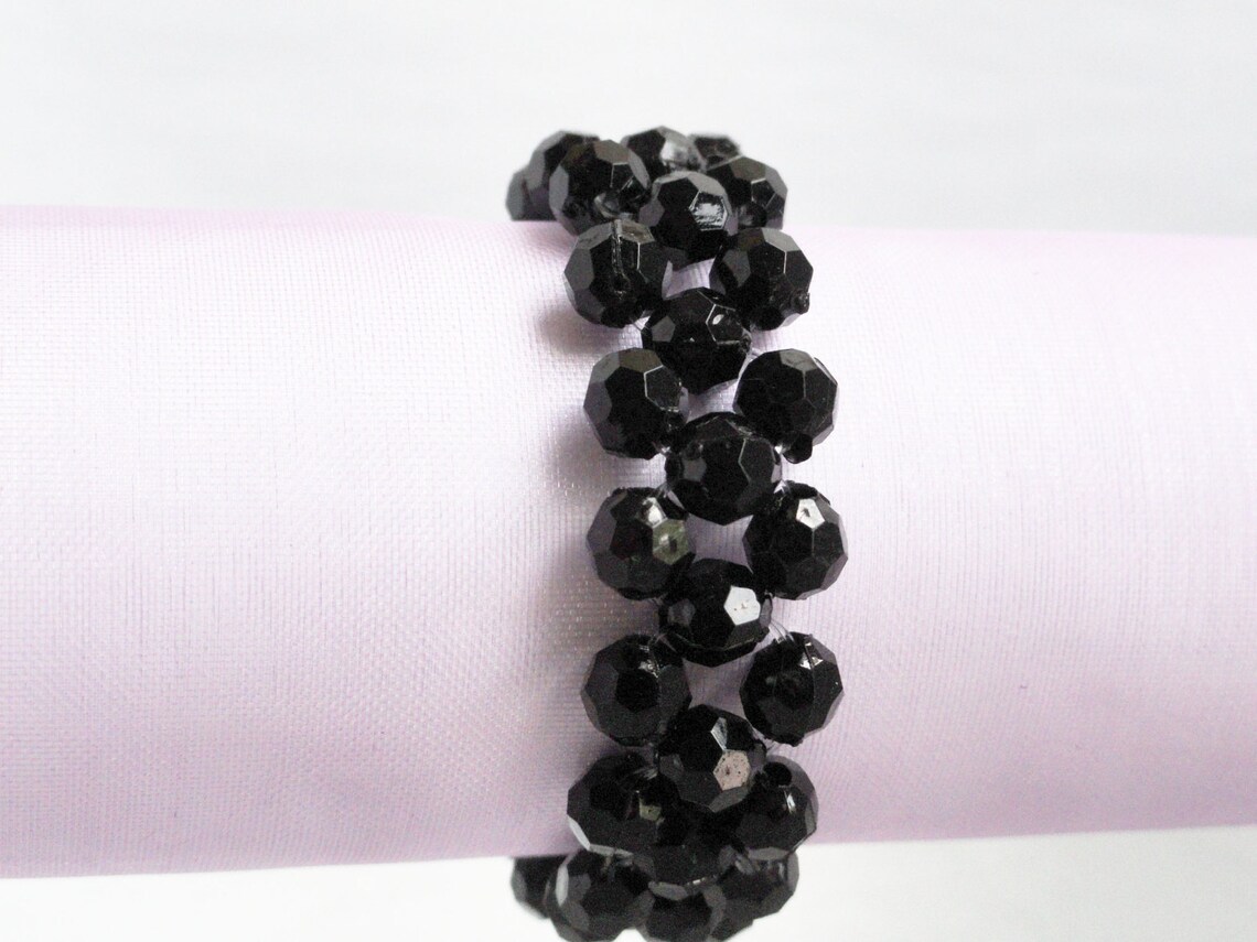 Black Napkin Rings Beaded Napkin Rings Onyx Napkin Rings - Etsy