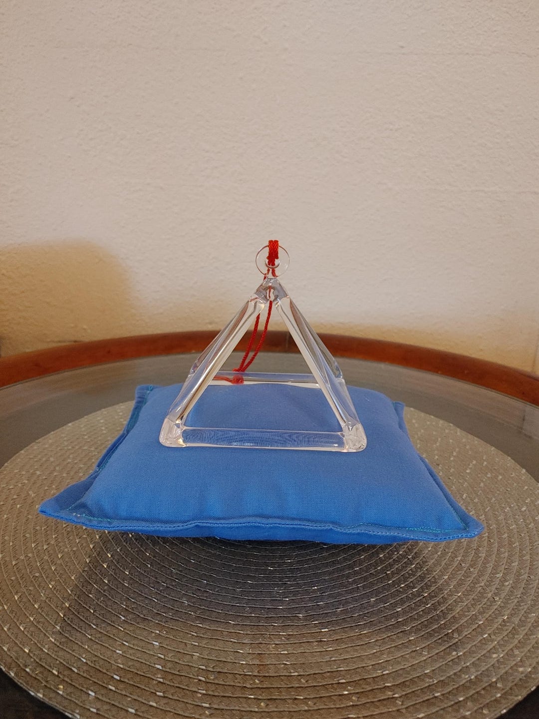 7" X 7.5" Singing Pyramid Pillow/cushion Solid Blue - Etsy