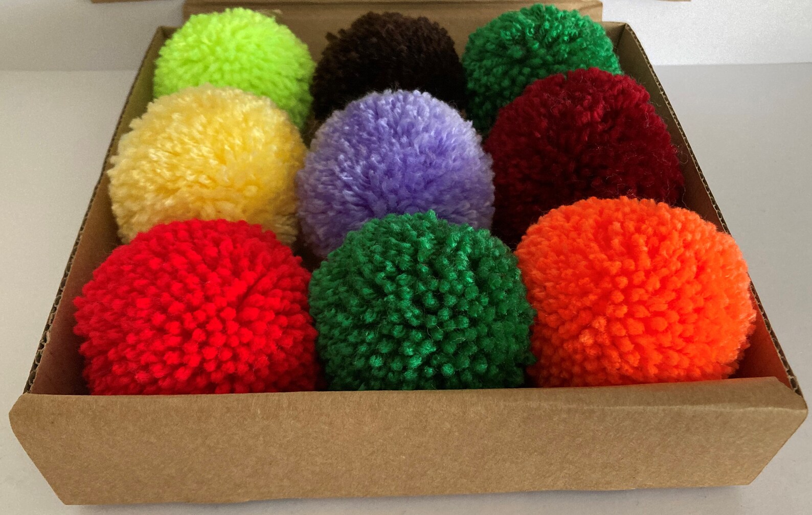Handmade Pom Poms: Box of 9 Rainbow Mix Stylecraft DK Yarn | Etsy