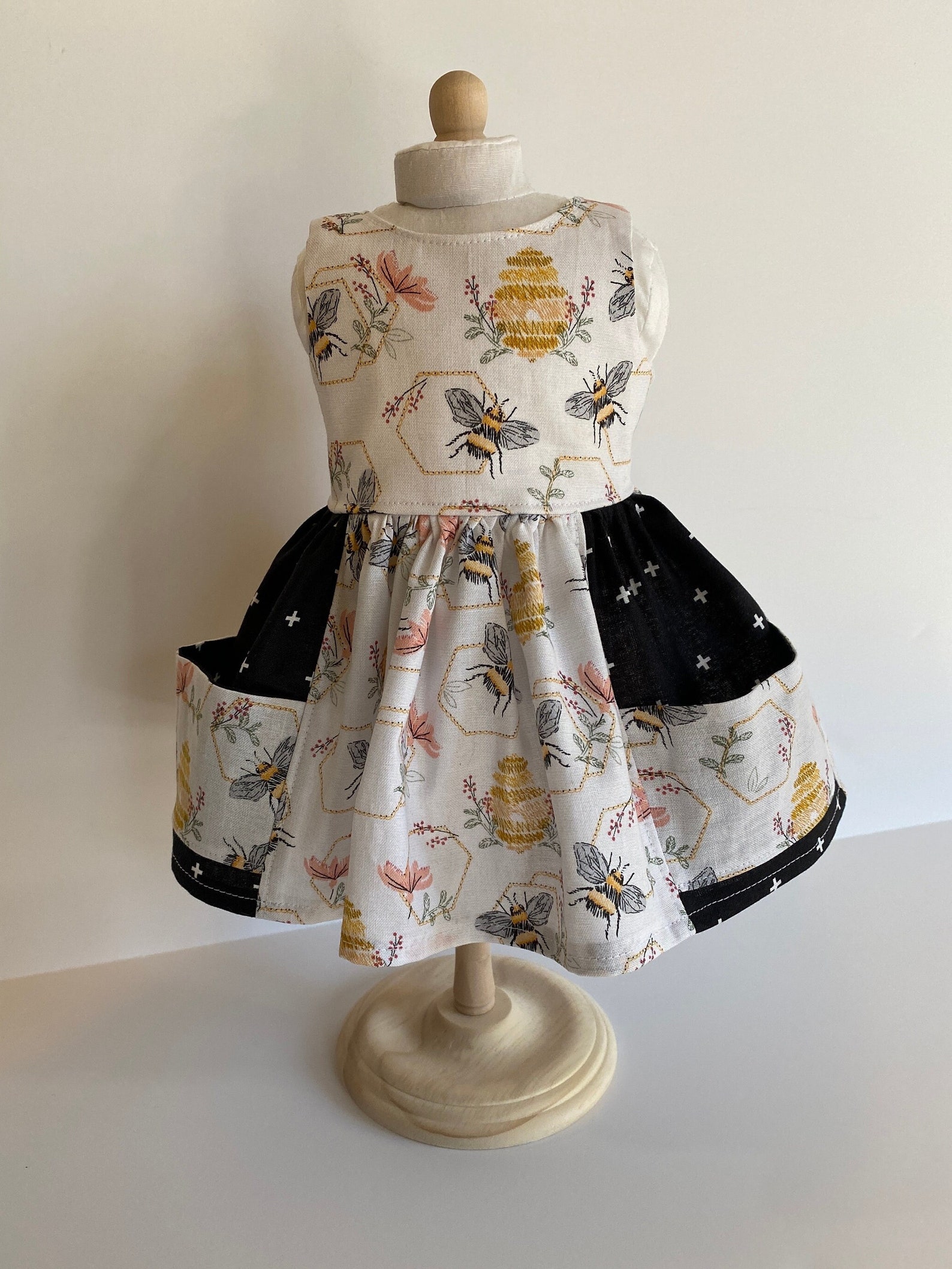 Dress for 18 Inch Doll, Bee Dress for 18 Inch Doll Dress With Bees - Etsy