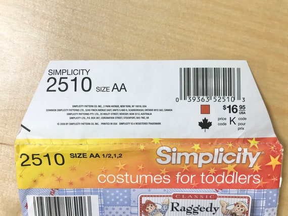 Craft Supplies & Tools Sewing & Fiber Simplicity Sewing Pattern #2510 ...