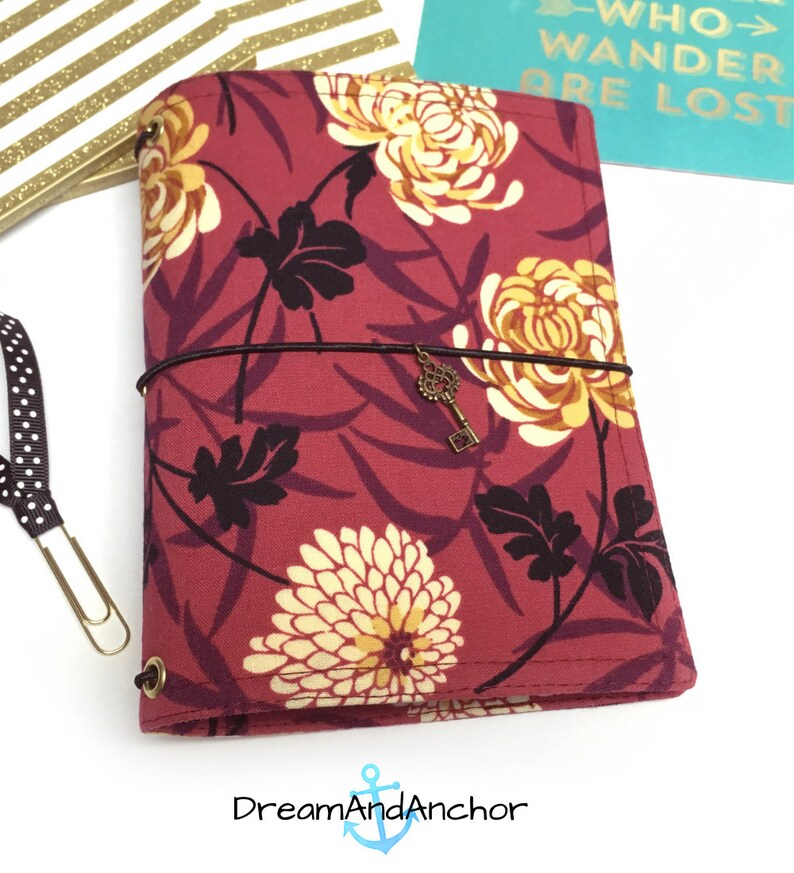 Planner Cover Travelers Notebook Cover Fabric Fauxdori A5 | Etsy