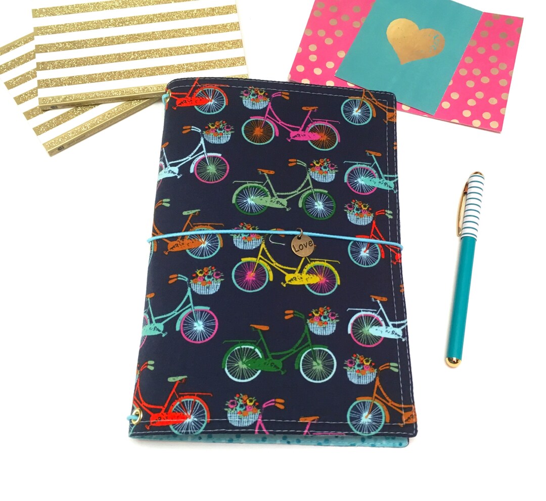 Refillable Notebook Cover, Wide Journal Cover, Fabric Traveler's ...