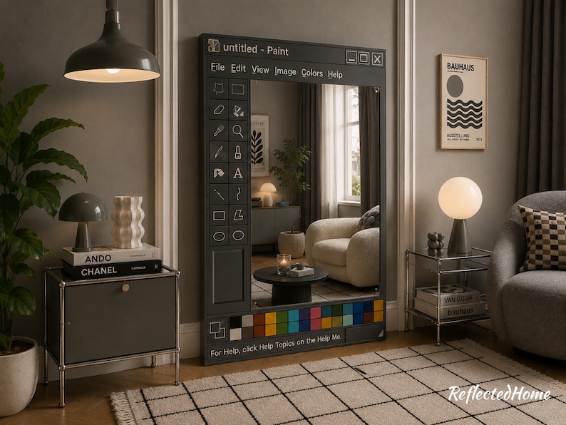 Custom MS Paint Mirror, Retro Windows Decor, Nostalgic Y2k Room Art ...