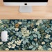 Blue Floral Desk Mat, Cute Desk Mat, Gaming Mouse Pad, Large Mousepad ...