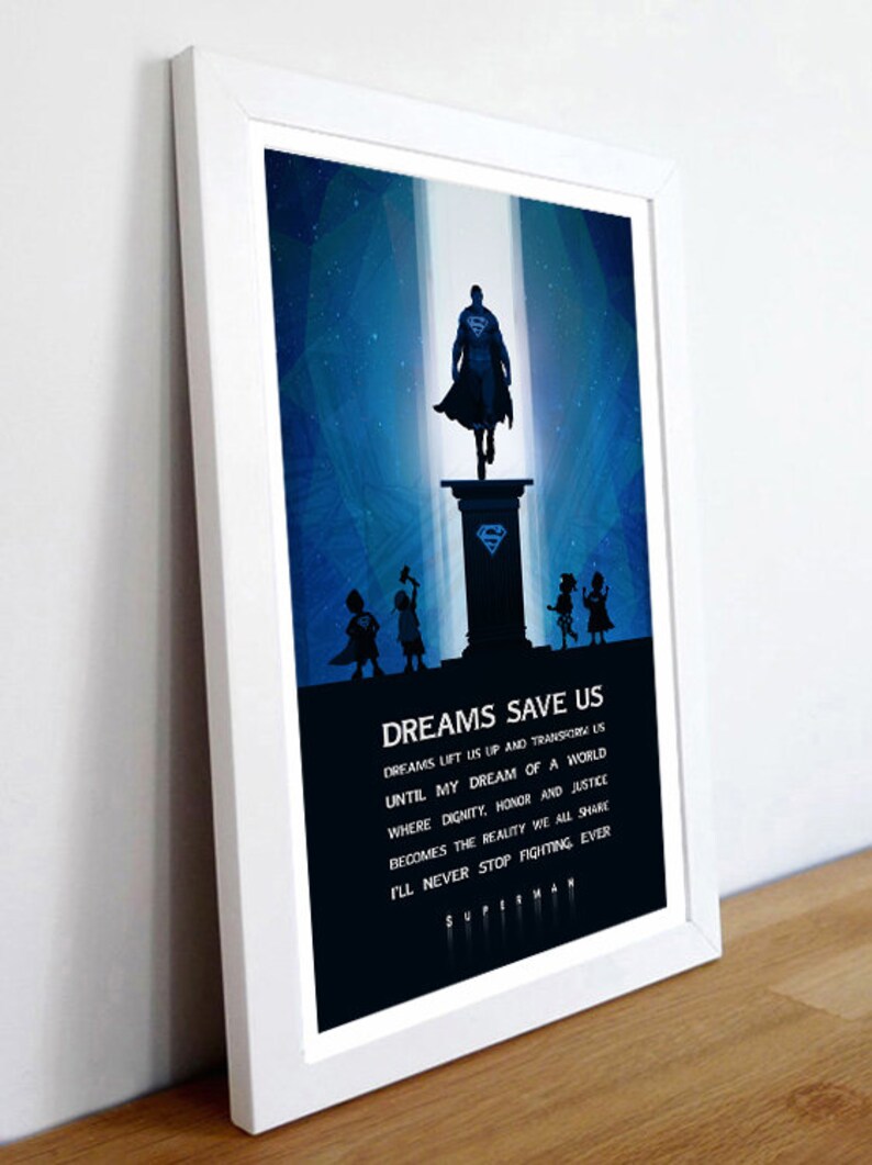 Superman Poster.Superheroes Minimalist .Superman Superhero | Etsy