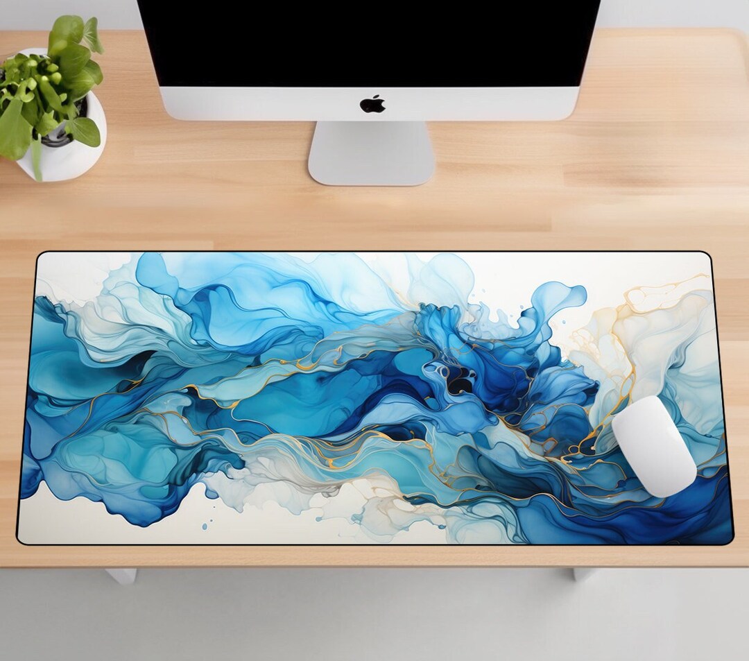 Abstract Art Desk Mat,marble Gaming Mouse Pad, Workspace Decor Desk Pad ...