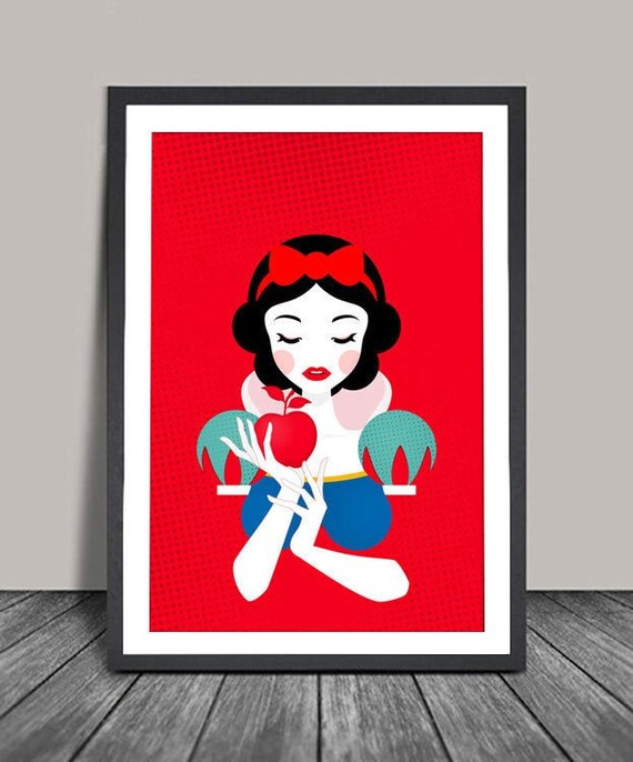 Snow White Poster. Snow White print Snow White Illustrations | Etsy