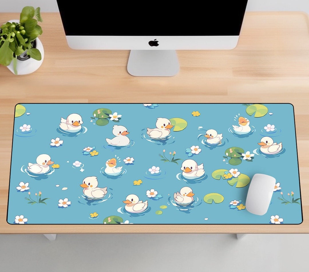 Cute Duck Desk Mat, Anime Kawaii Desk Mat, Kawaii Duck Mousepad, Trendy ...