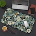 Blue Floral Desk Mat, Cute Desk Mat, Gaming Mouse Pad, Large Mousepad ...