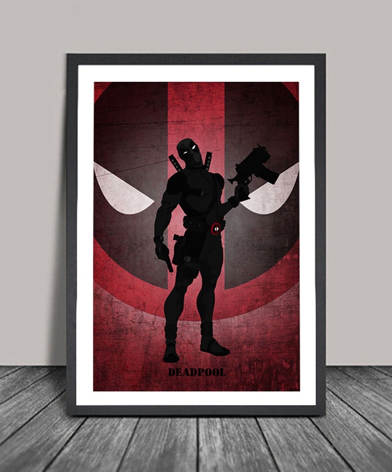 Deadpool .Superheroes Minimalist .deadpool Superhero poster | Etsy