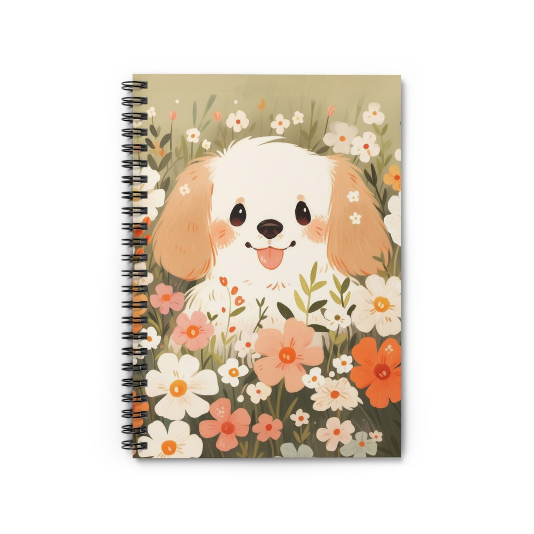 Cute Anime Spiral Notebook, Cute Dog Notebook, Notebook Kawaii, Dog ...