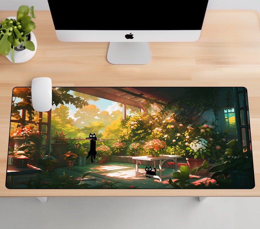 Cute Cat Desk Mat,animal Desk Mat, Gaming Mouse Pad, Large Mousepad ...