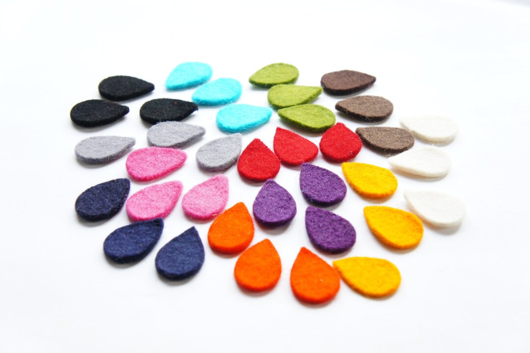 Wool Felt Leaves 1"x1.5", Die Cut Shapes DIY Projects, Christmas Leaf ...