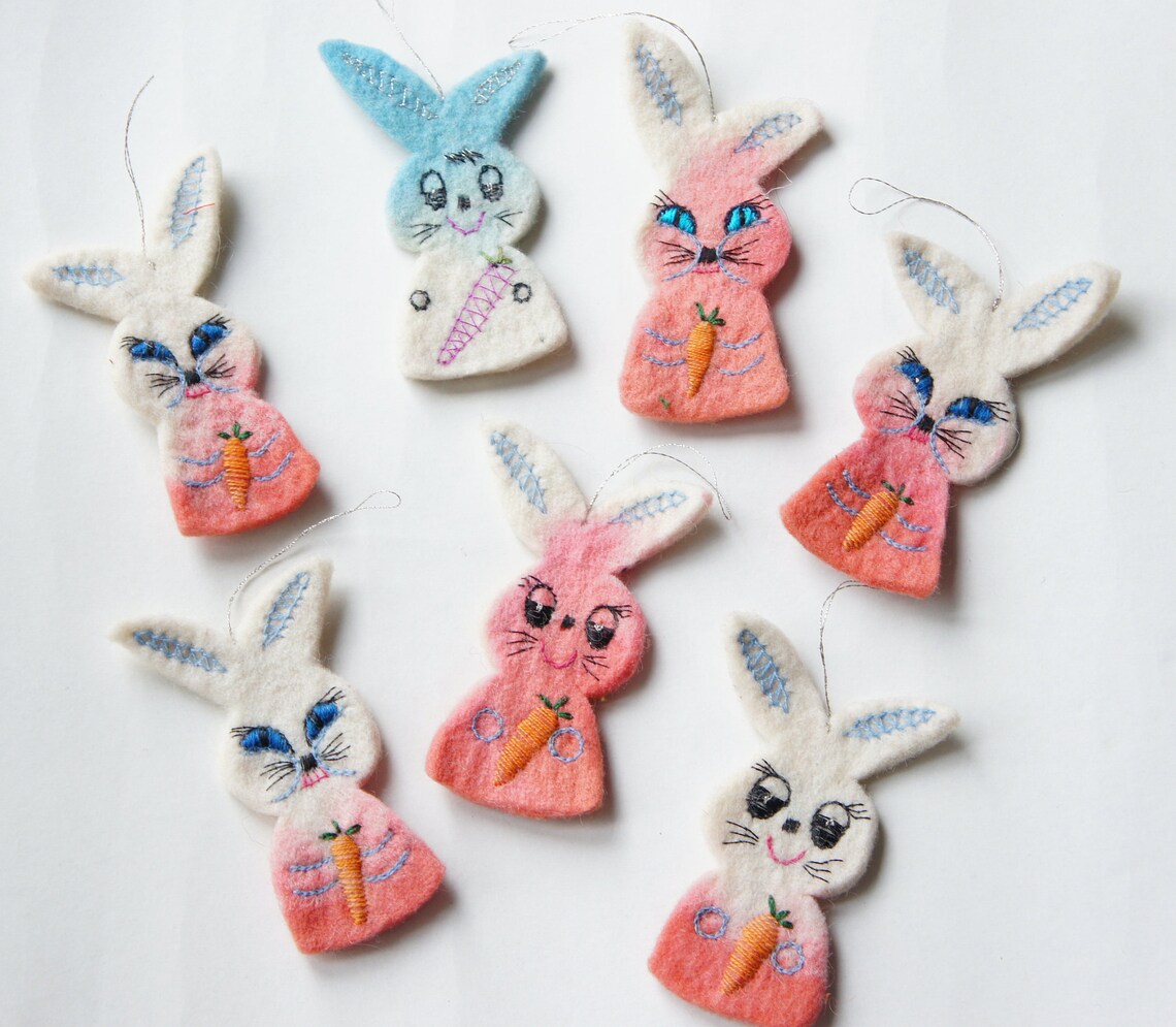 Felt Easter Bunny Traditional Easter Hanging Spring Decor - Etsy