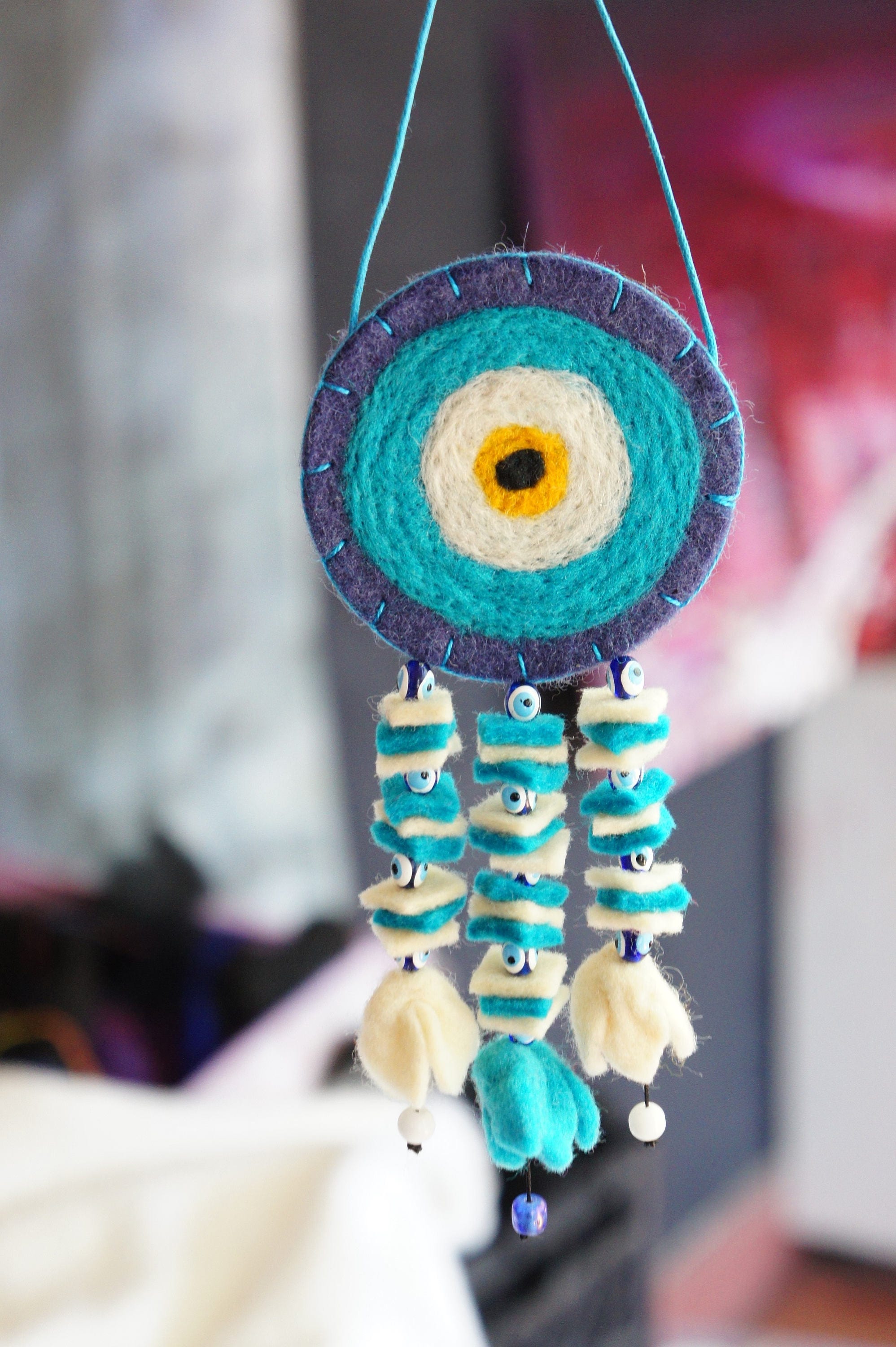 Evil Eye, Evil Eye Good Luck Charm, Eye Charm, Felt Evil Eye, Evil Eye ...