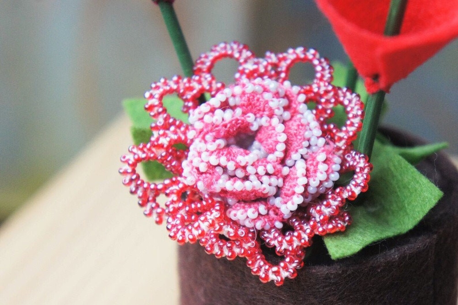 SALE %20 Brooch Flower Brooch Turkish Oya Flower Beaded | Etsy