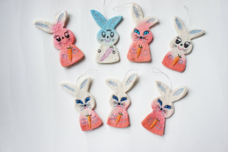 Felt Easter Bunny Traditional Easter Hanging Spring Decor - Etsy