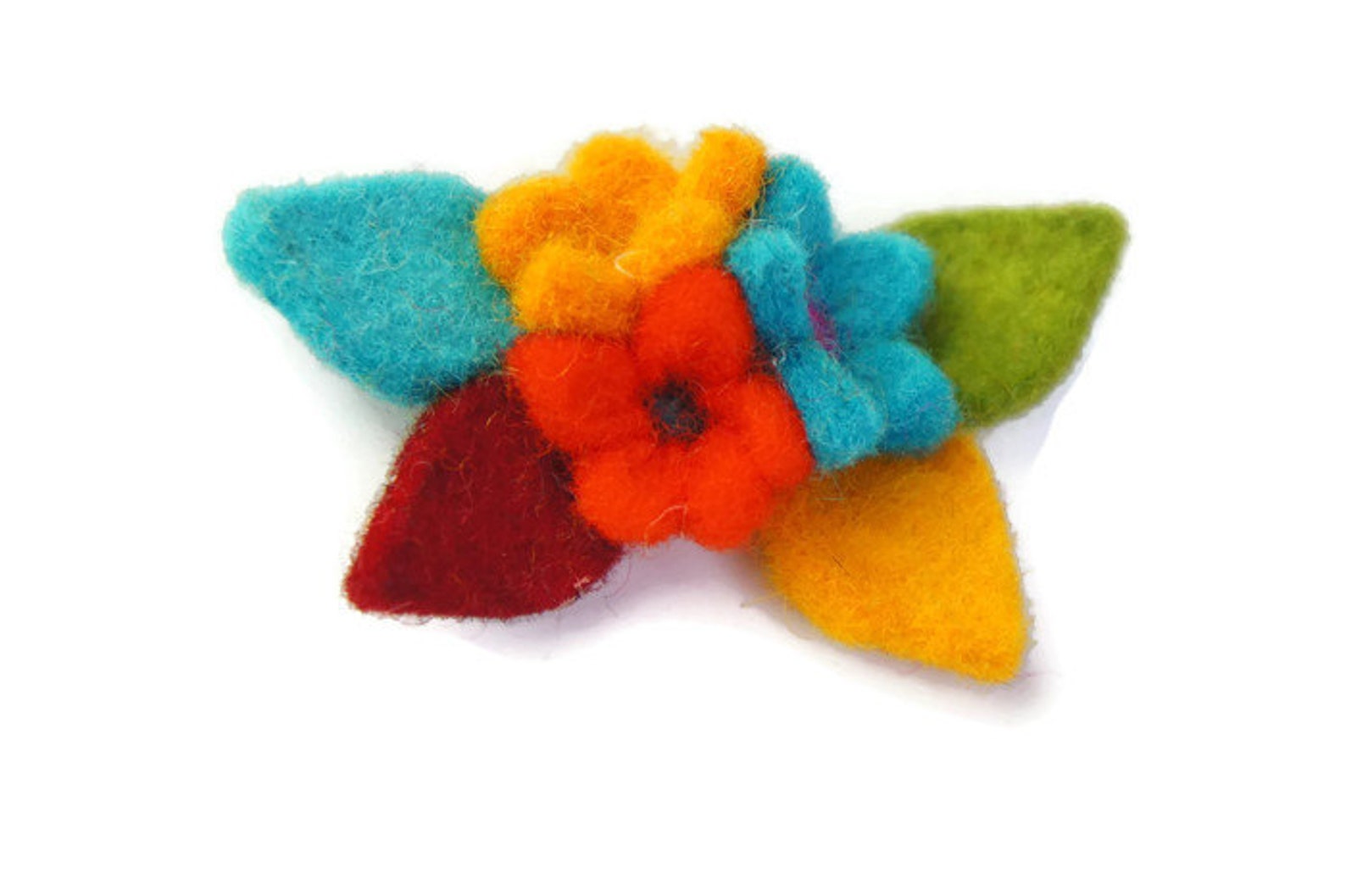 Felt Craft Wool Flower, Handmade Felt Flower, DIY Wool Flower, Hair Bow ...