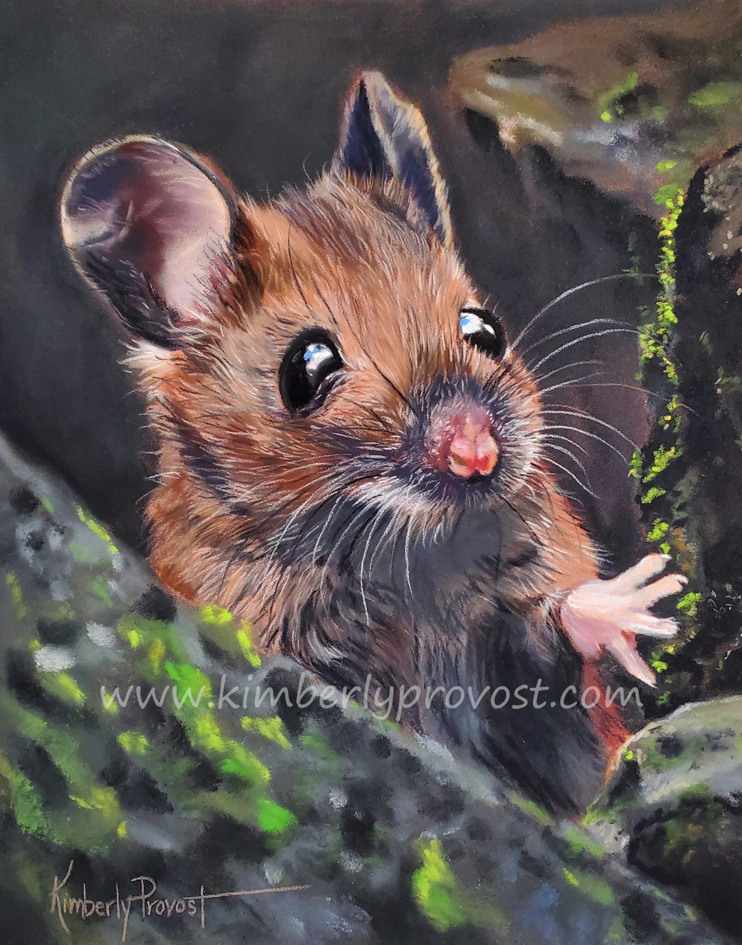 Mouse Art Print | Mouse in Nature Print | Mouse Art | Mouse Home Decor ...