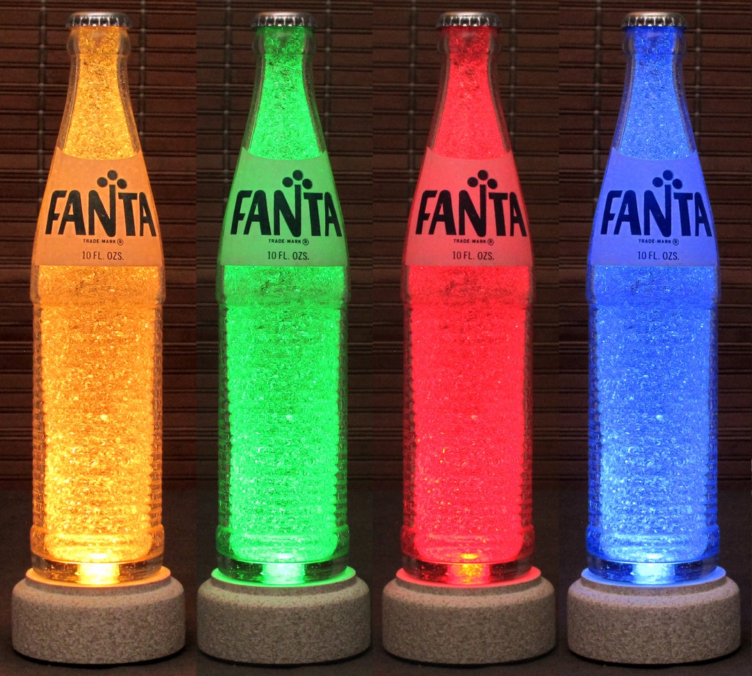 Vintage 1970's 1980's Fanta 10 Oz ACL Label Soda LED Bottle Lamp Remote ...