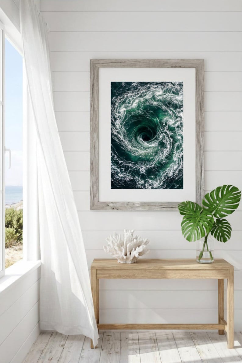 Printable Wall Art of Fractal Whirlpools, Japandi Decor, Japanese ...