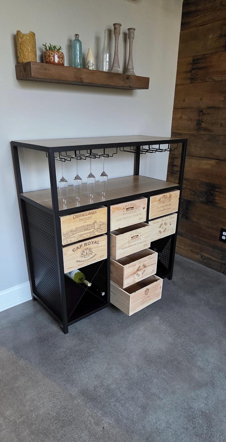 WINE Cellar Console Vintage Wine Box Furniture | Custom Made Designs - Etsy