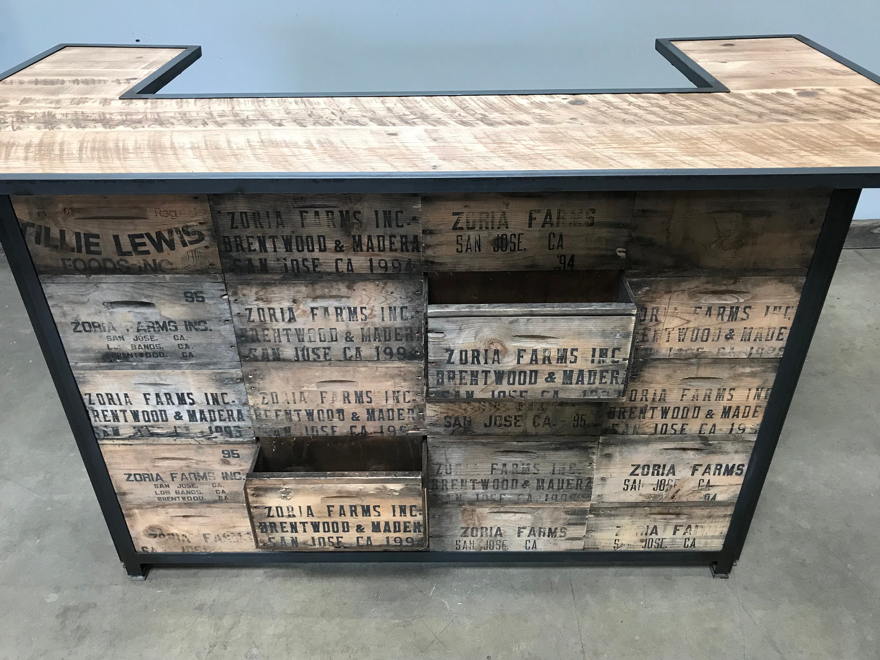 The Herb Crate Bar Hostess Stand Custom Made Bar Furniture | Etsy