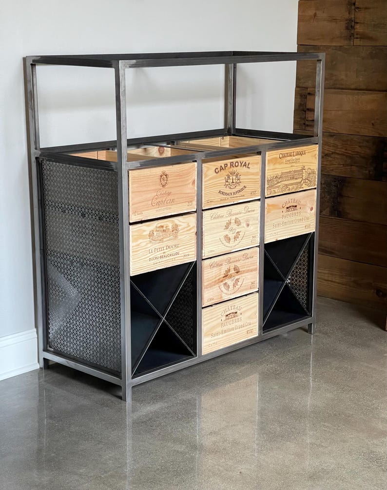WINE Cellar Console Vintage Wine Box Furniture | Custom Made Designs - Etsy