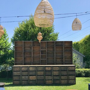 Bar the Beverly Hills Backbar Repurposed Vintage Fruit Crates 13ft Wide ...