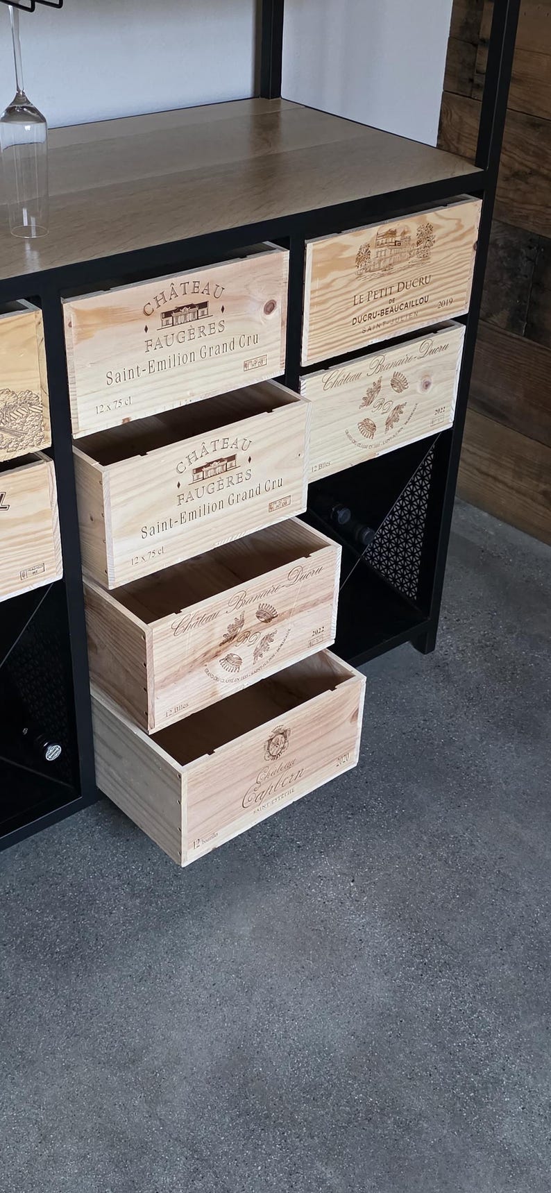 WINE Cellar Console Vintage Wine Box Furniture | Custom Made Designs - Etsy